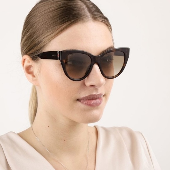 Gucci | Accessories | Gucci 53mm Havana Cat Eye Sunglasses Gg460s 002 | Poshmark